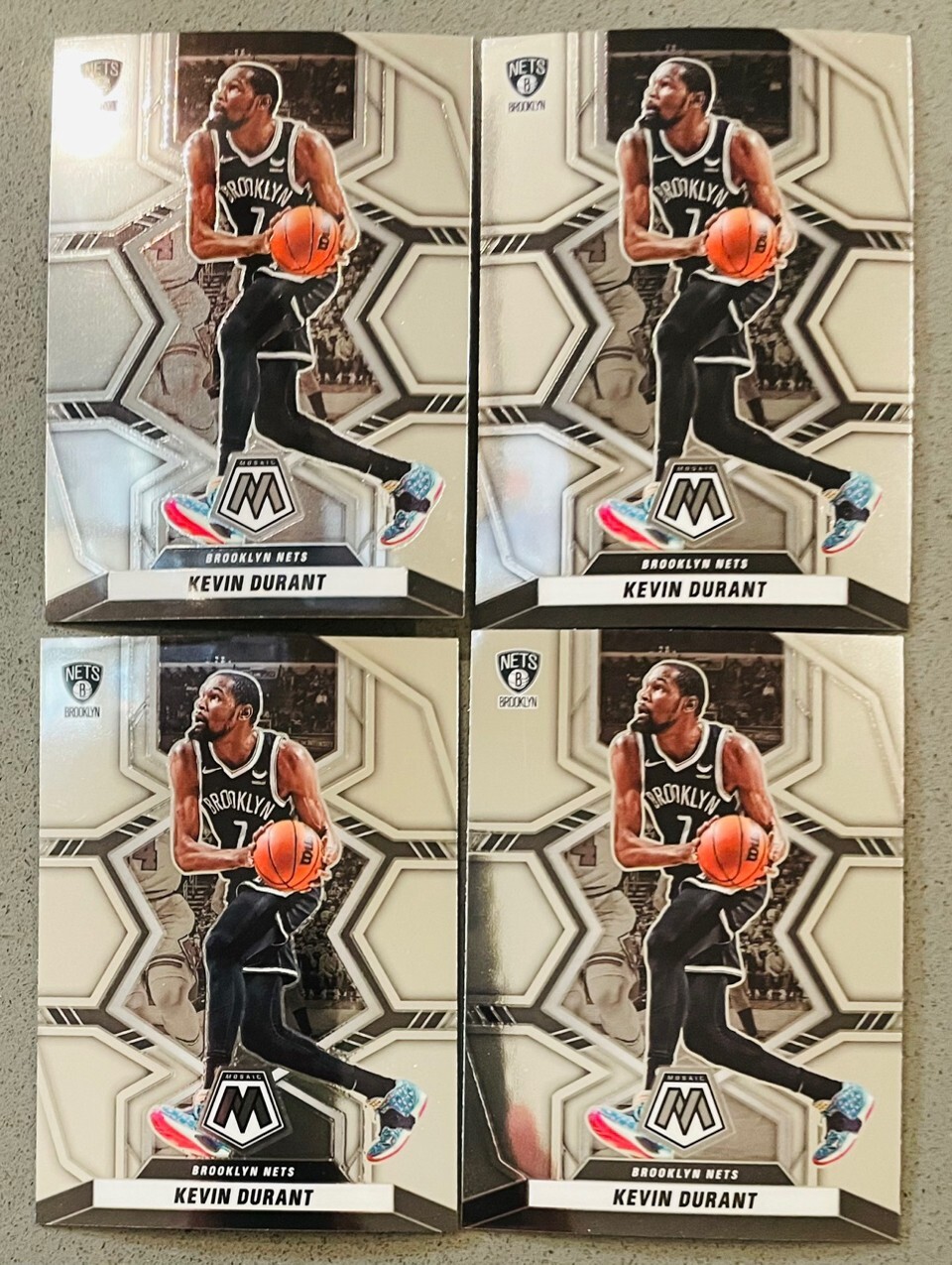 Kevin Durant 4x Lot 2021-22 Panini Mosaic Basketball NBA #16 Base ...