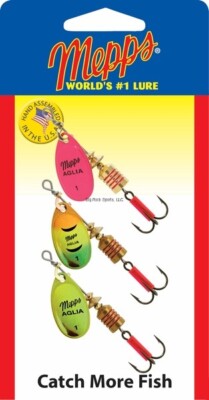 NEW Rare MEPPS TROUTER #1 Trout Lure 3-Pack #1 Platinum Series USA Made ...
