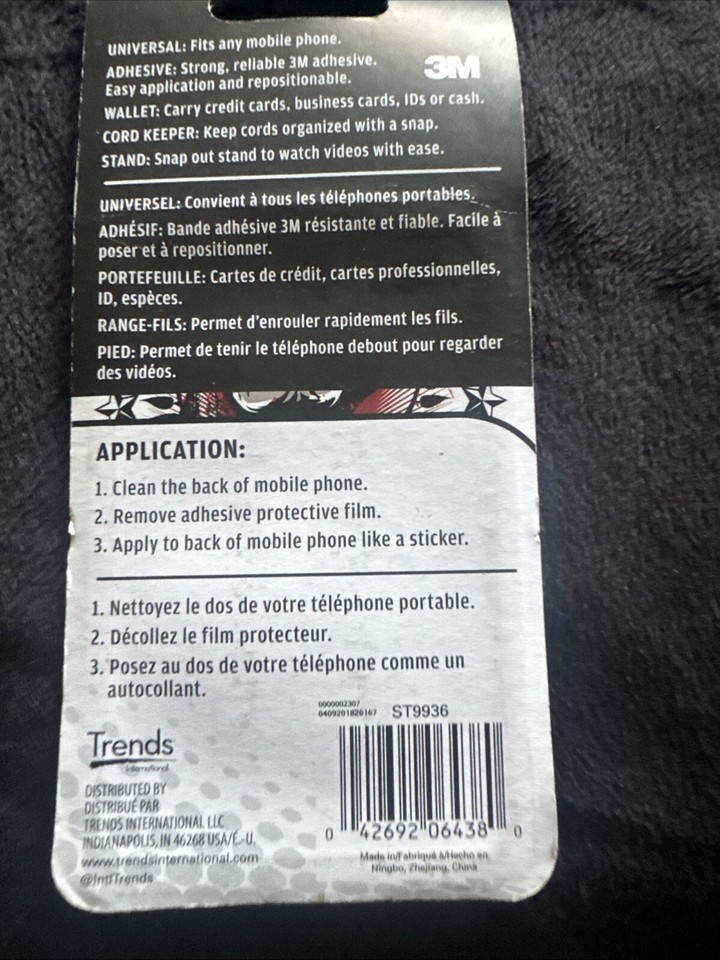 Power Fist Mobile Wallet, Cell Phone Stand, Cord Keeper, Card Holder | eBay