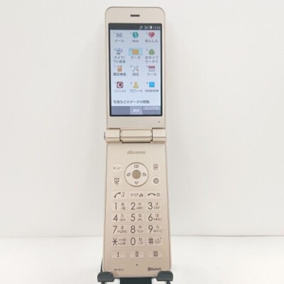 SHARP AQUOS SH-01J Keitai Gold Flip Phone Android Dokomo Unlocked from ...