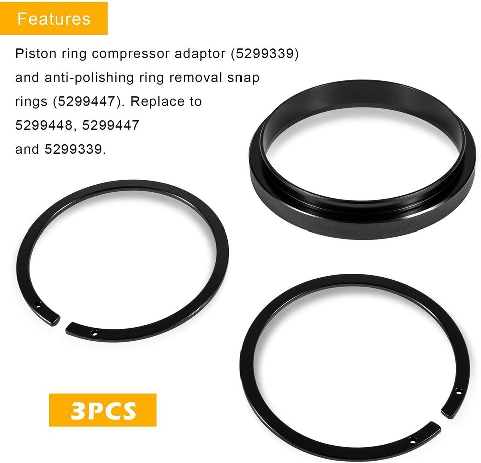 7040 Piston Ring 5.4" Bore Compressor Adapter for Cummins ISX,QSX,CAT ...