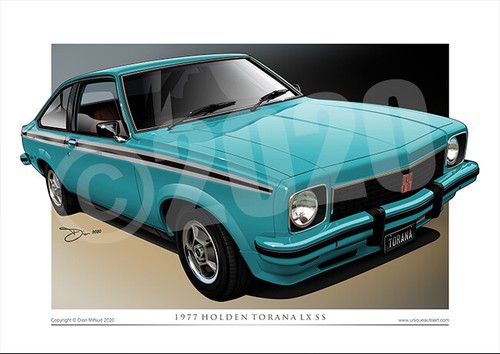 Holden Torana LX SS Car Drawing - Holden Prints ( 30 Colours ) | eBay ...