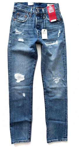 Levi's Womens Jeans Nwt 150th 501 Straight 125010424 Distressed ...