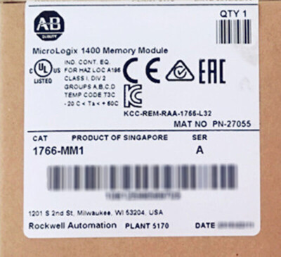 1766-MM1 AB MicroLogix 1400 Memory Module 1766-MM1 Fast Ship HT 1PCS | eBay