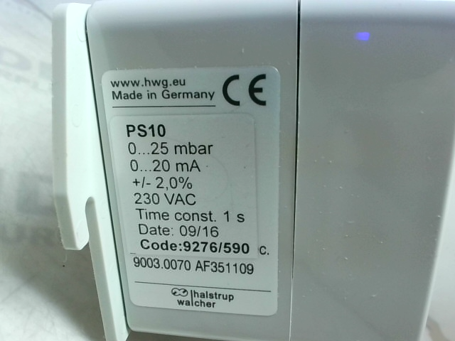 Halstrup Walcher PS10 Pressure Sensor 9276/590 Delta_P - New In Box | eBay