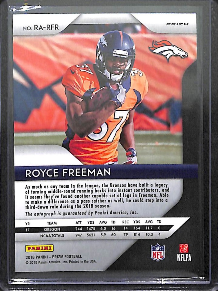 2018 Panini Prizm Football Green Prizm Rookie Autograph #RA-RFR Royce ...