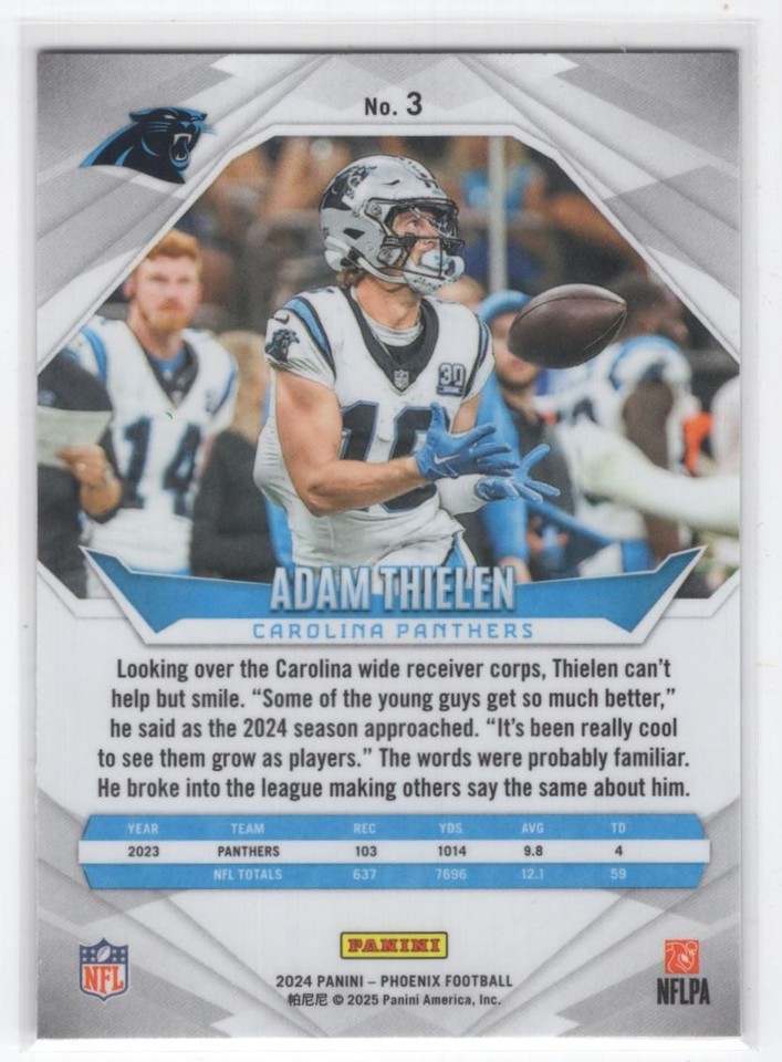 #3 2024 Phoenix LAZER Adam Thielen Panthers | eBay