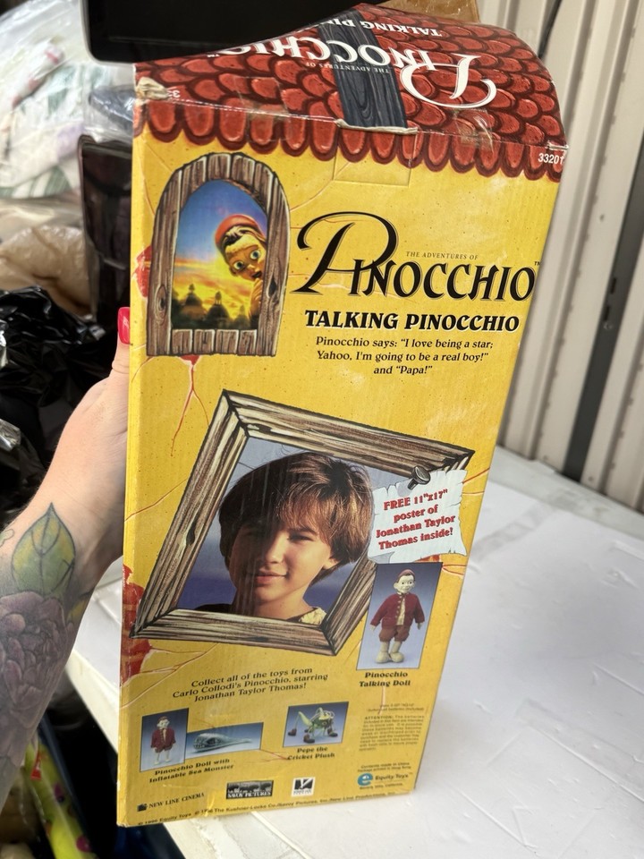 TALKING PINOCCHIO + JONATHAN TAYLOR THOMAS POSTER 1996 NEW LINE CINEMA ...