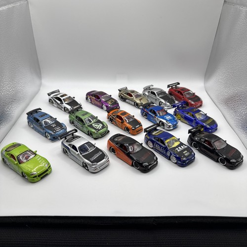 Jada Toys Import Racer 1:64 Lot Of 15 Loose Diecast Cars Supra Eclipse ...