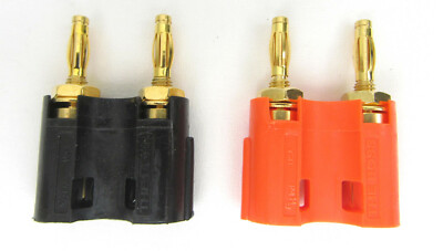 GH Industries Gold Plated Dual Banana Plugs, Set of 2 - New, Free ...