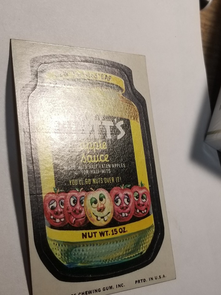 1974 Wacky Packages Original Series Motts "NUTTS APPLE SAUCE FOR HALF ...