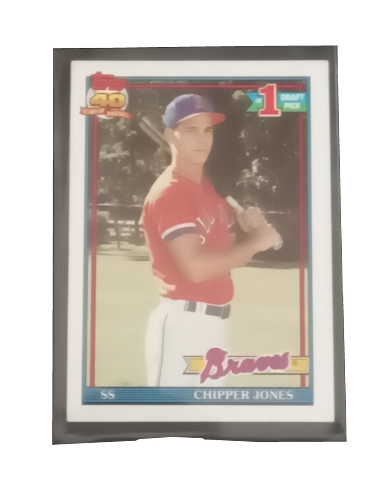 Topps 1991 Chipper Jones Atlanta Braves #333 Rookie ink Error Card | eBay