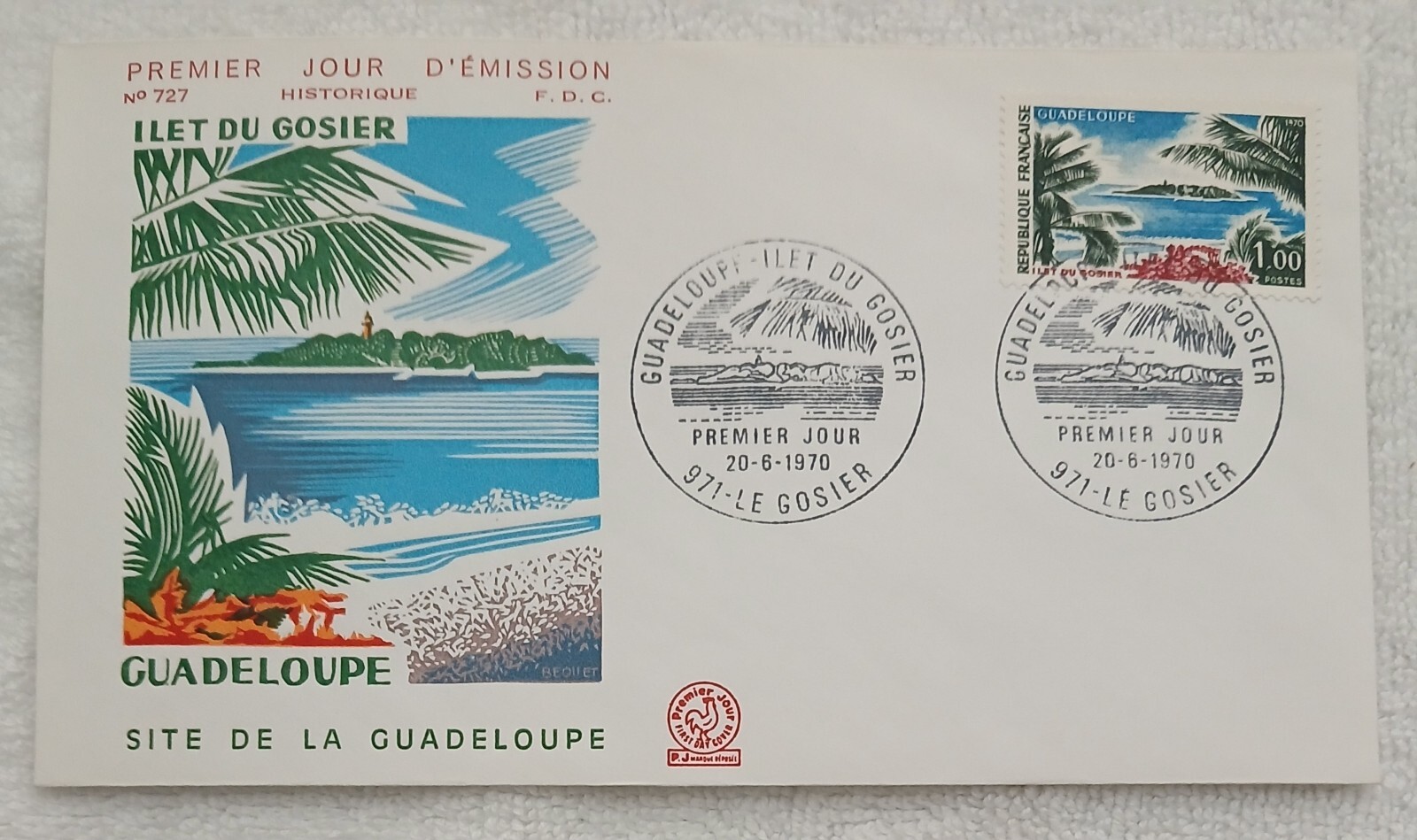 FRANCE 1970 - SITE DECLA GUADALOUPE - FDC | eBay