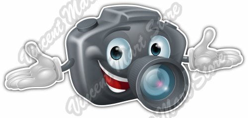 Happy Camera Photographer Photo Shoot Car Bumper Vinyl Sticker Decal 6 ...