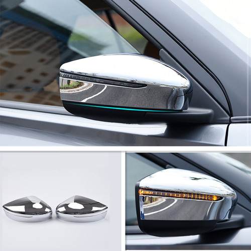 2X Chrome Rear Side Door View Side Mirror Cover Trims For Nissan Kicks ...