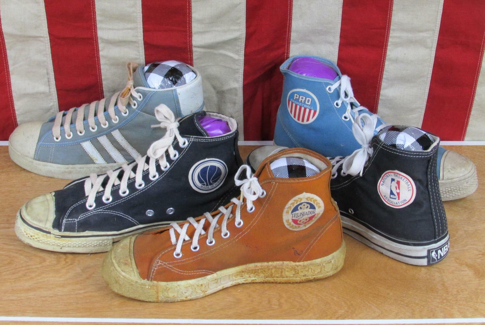 Vintage Lot of 5 Single Canvas Basketball Sneakers High Top NBA ...