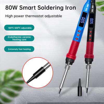 LED Digital Soldering Iron 80W Electric Welding Iron Solder Tool ...