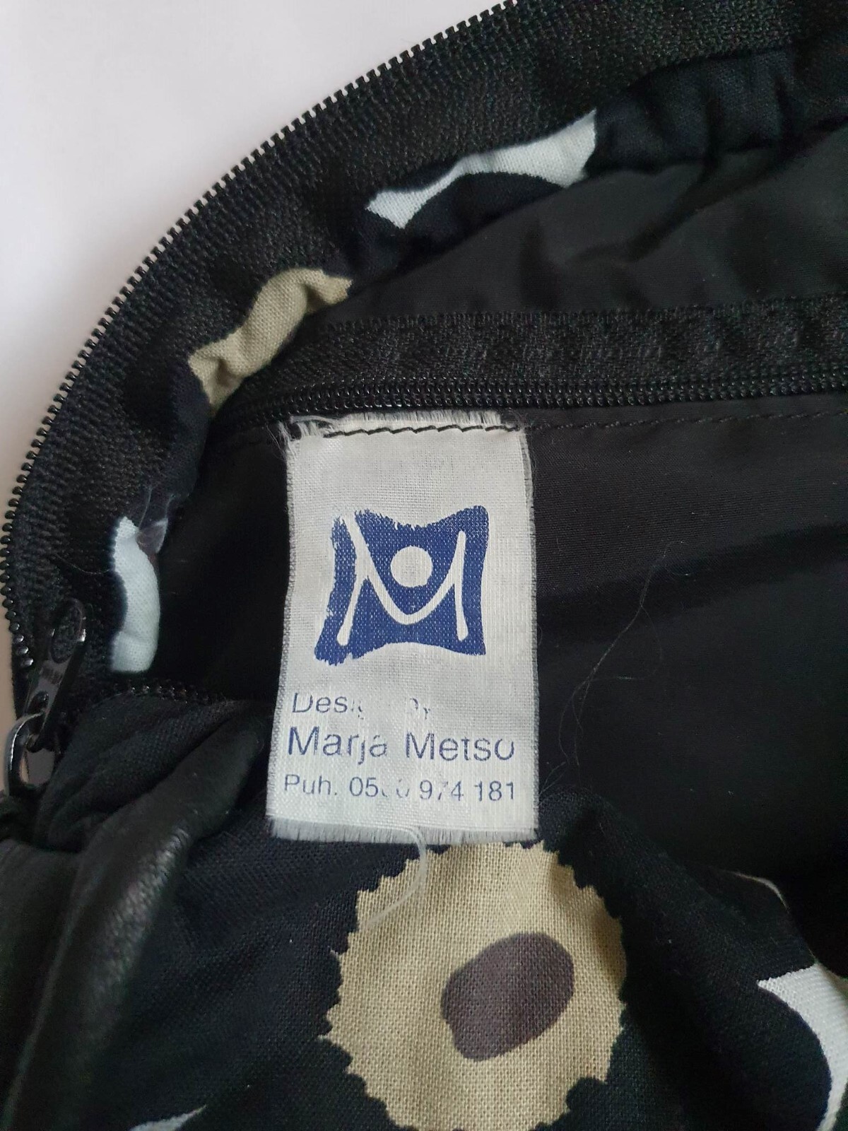 VTG Marimekko Designer Marja Metso Big Cosmetic Bag Lined Size 11 x 8.5 ...