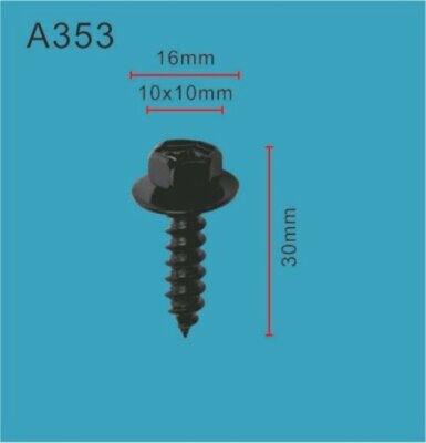 10pcs Fit TOYOTA Celica Tapping Screw with washer For Interior Body ...