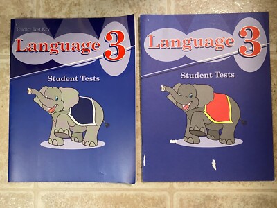 ABeka 3rd Grade Language Student Tests/Key and Teacher Key to Work Text ...