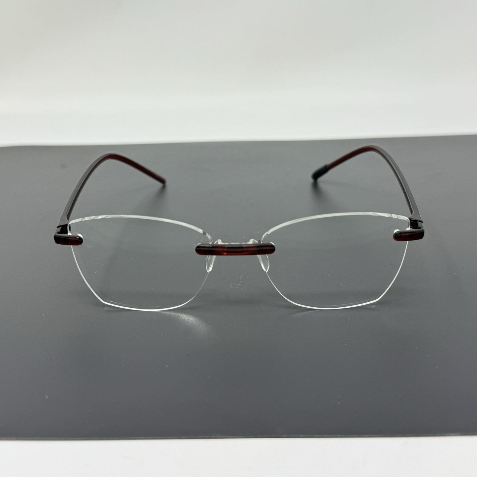 ITALEE 2.5 EYEGLASSES SWISS RIMLESS Frame Scratched Lenses Frame Only ...