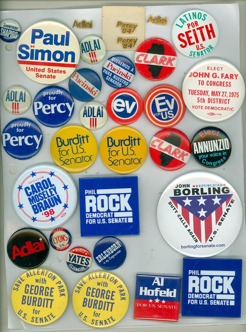 33 Illinois Political Campaign Pinback Buttons Governor Shapiro Phil ...