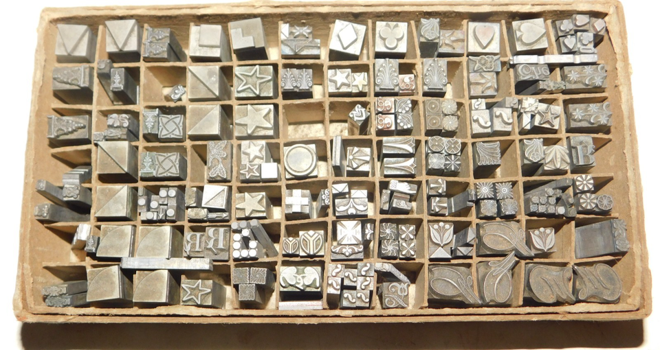 Vintage Ornamental Decorative Letterpress Printing Blocks Type | eBay