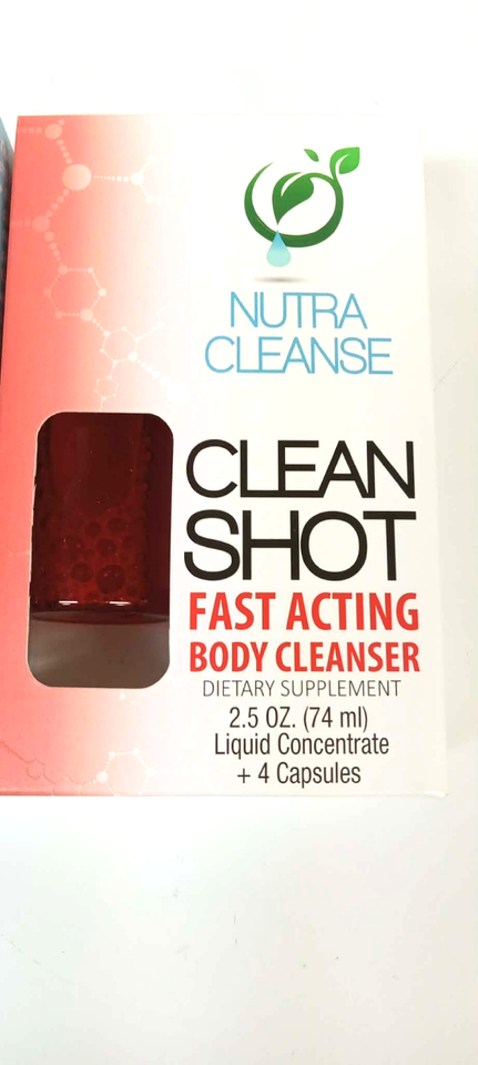 Nutra Cleanse Clean Shot Fast Acting Body Cleanser 2.5 oz Liquid +12 ...