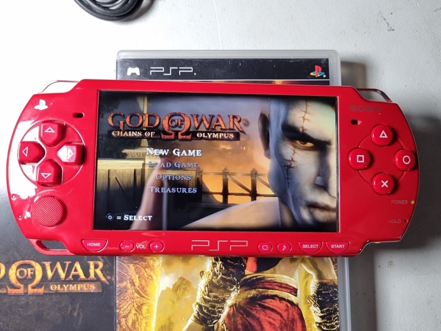 Sony PSP 2000 God of War Entertainment Pack 64MB Red Handheld System ...