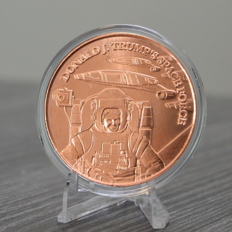 Donald Trump Space Force 1 oz .999 Copper Round Challenge Coin in ...