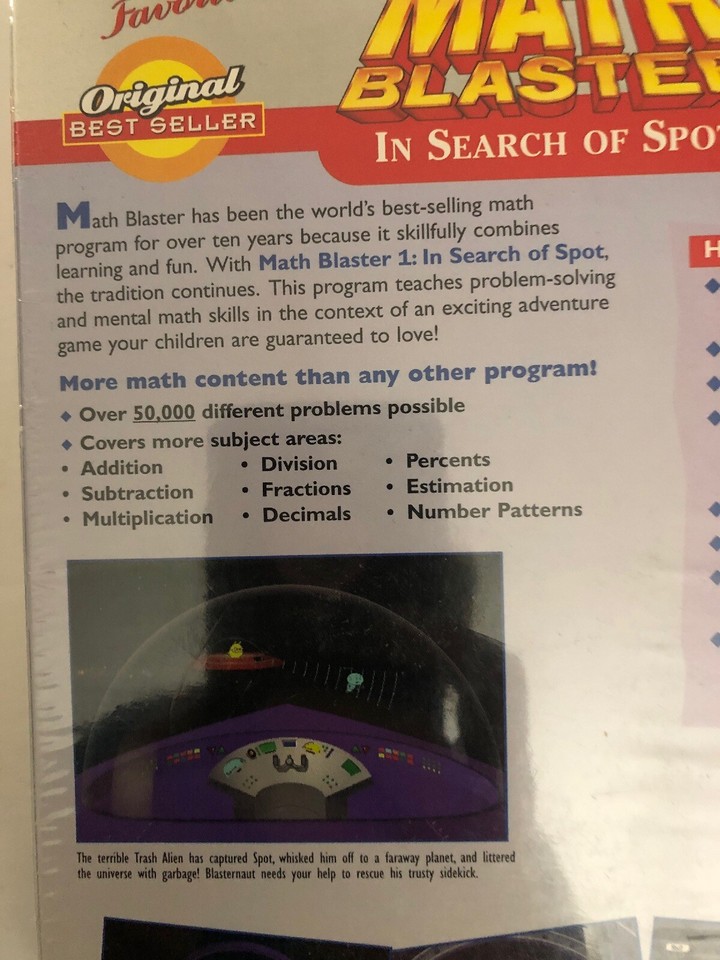 DAVIDSON MATH BLASTER 1 CD-ROM WINDOWS 95 3.1 MAC BRAND NEW IN BOX | eBay