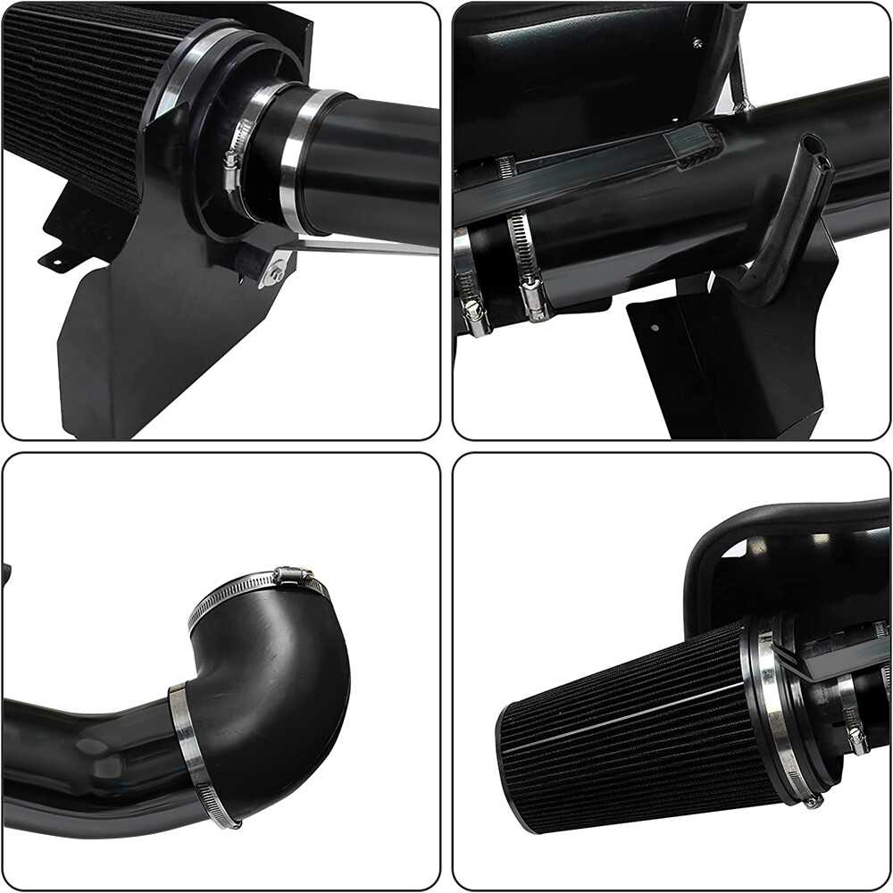 4" Inch Cold Air Intake Kit +Heat Shield for 99-06 GMC/Chevy V8 4.8L/5 ...