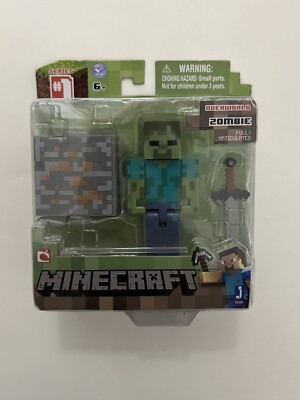 NEW 2013 Minecraft Action Figure Overworld Zombie Series #1 Mojang ...