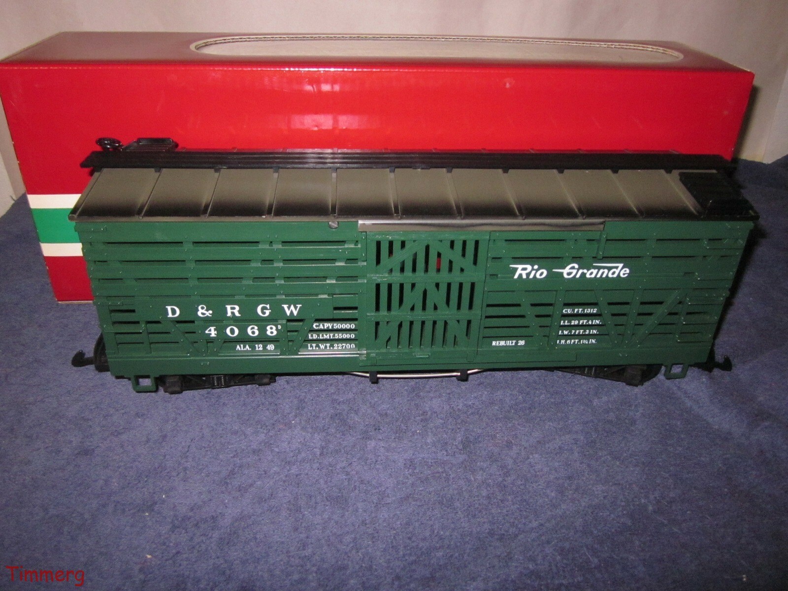 LGB 4068 G Scale D&RGW Rio Grande Green Cattle Stock Car | eBay