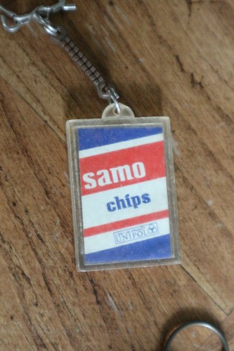 ancien porte cle publicitaire SAUCES & CHIPS SAMO | eBay