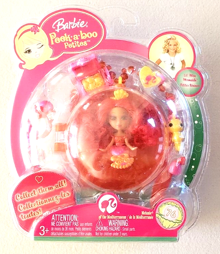 RARE Barbie Peek A Boo Petites Lil Miss Mermaids MELANIE doll #76 NEW ...
