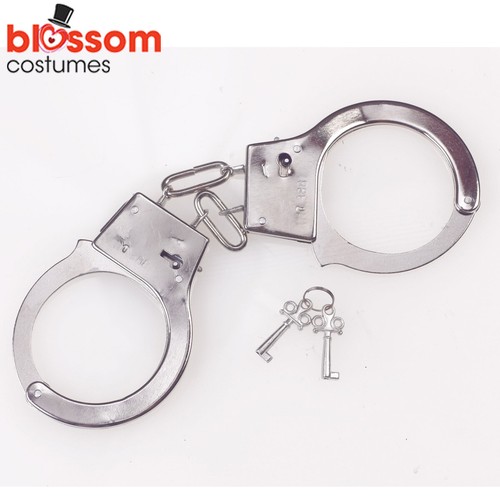 AC135 Silver Light Weight Metal Toy Handcuffs 2 Keys Hens Night Police ...