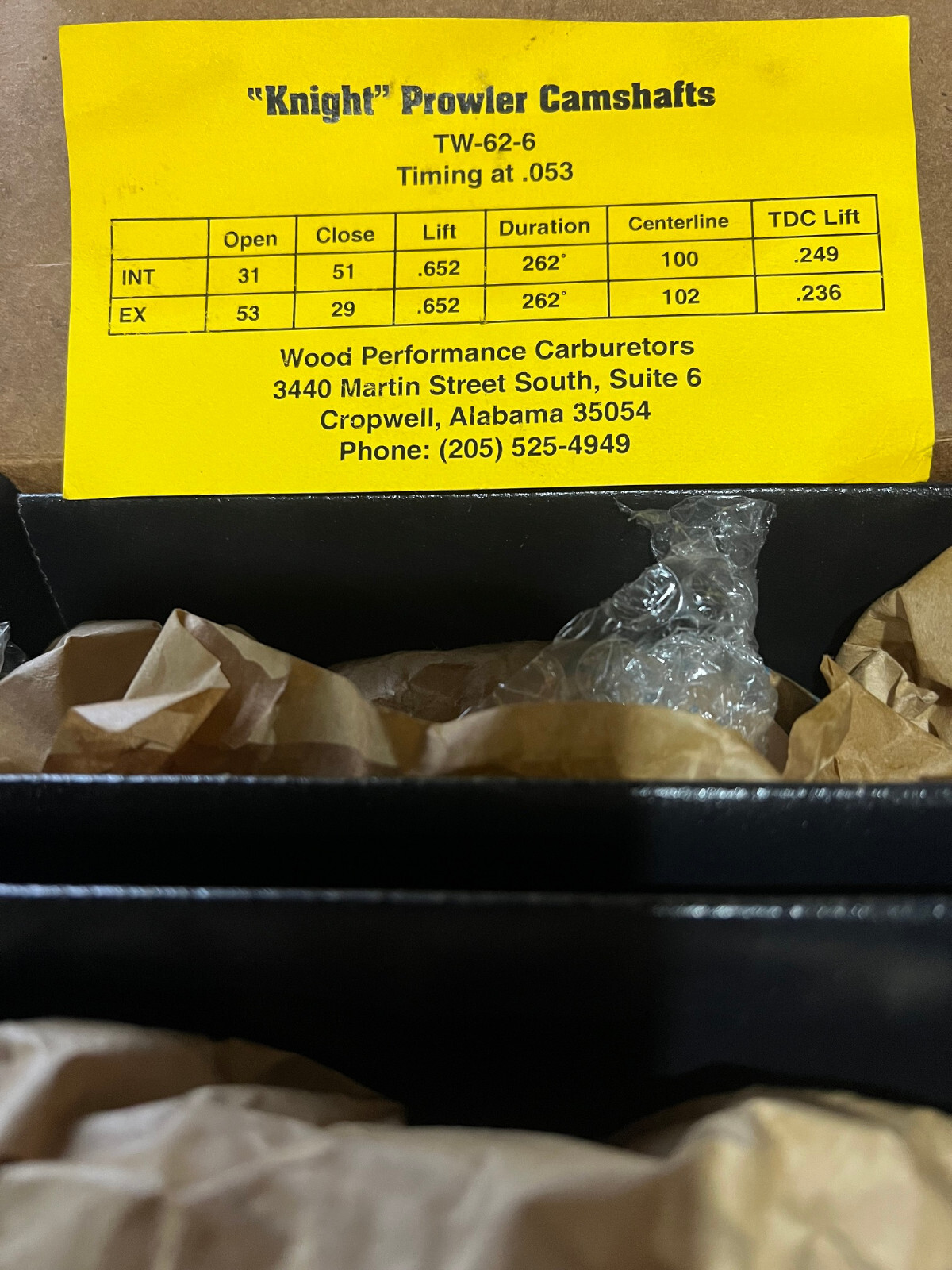 Wood Performance TW62-6 Camshafts - Harley Twin Cam | United States ...