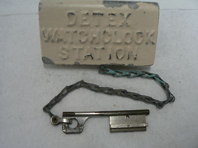 OLD DETEX WATCHCLOCK STATION WITH KEY | eBay