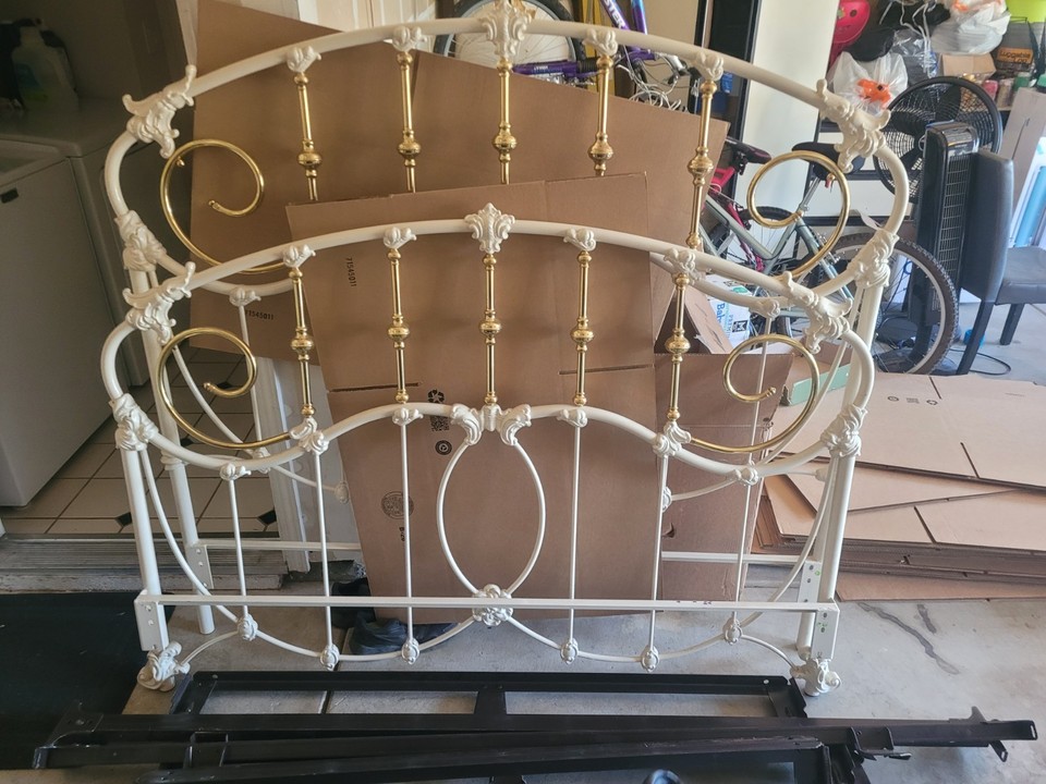 Elliot's Vintage Ornate Queen Size Bed frame, Comple With Rails | eBay