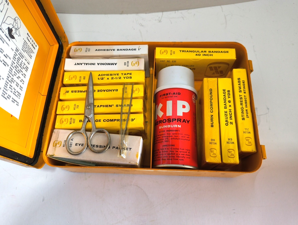 Vintage SCE Southern California Edison First Aid Kit w/ Products ...