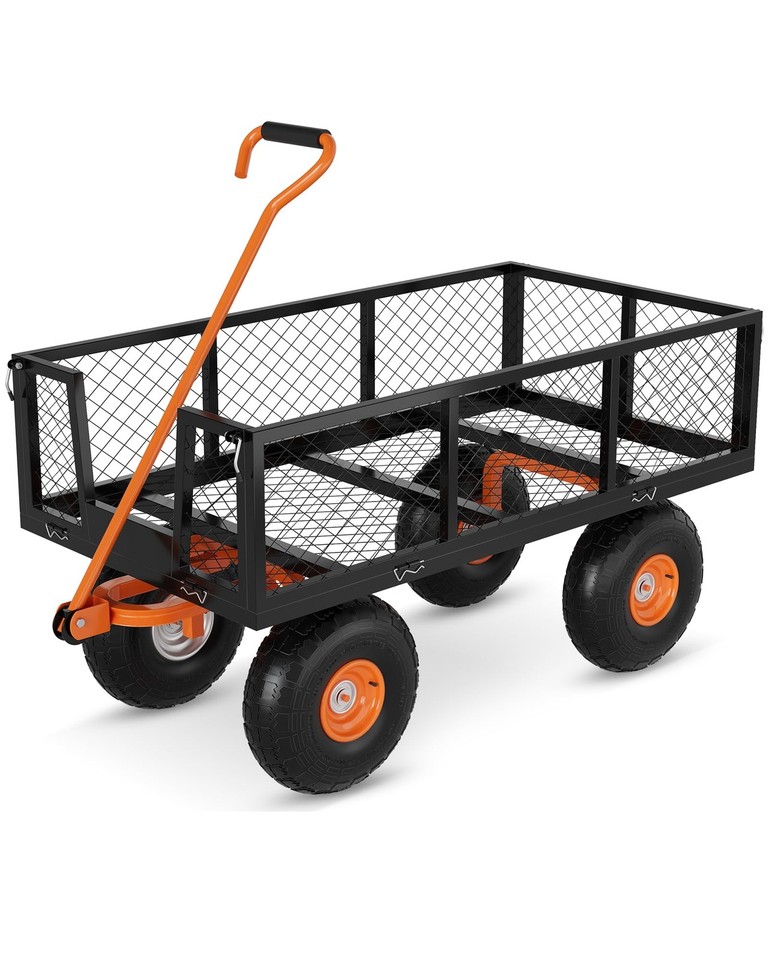 500Lbs Steel Garden Cart, Heavy-Duty Yard Wagons Cart ,Lawn Utility Garden Carts | eBay