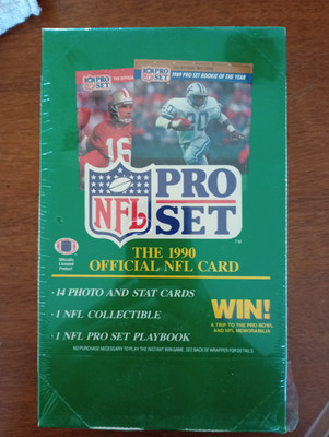NFL Pro Set, The 1990 Official NFL Card Factory Sealed Box Pro Series 1 ...