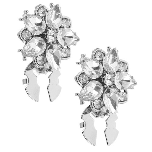 2 Pcs Flower Button Covers: Rhinestone Cufflinks - Buttons Decoration ...