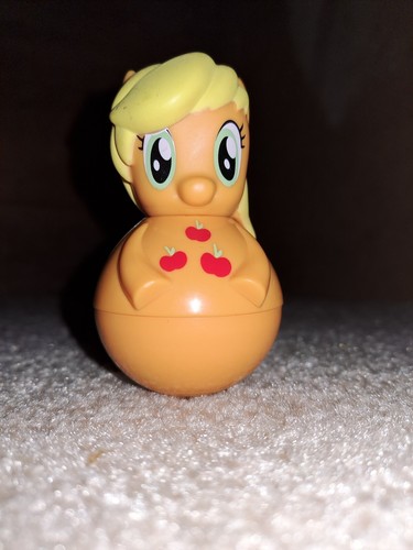 My Little Pony G4 Applejack 8cm Weeble Wobble Toy 2022 Good Condition ...