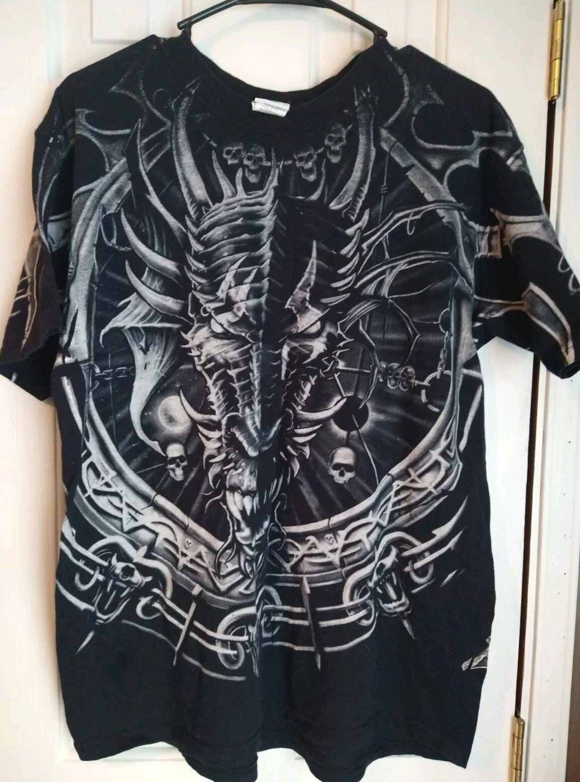 Vintage Liquid Blue Dragon Shirt All Over Print Graph… - Gem