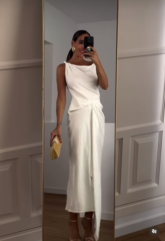 ZARA ZW COLLECTION DRAPED LINEN BLEND DRESS WHITE NEW SS24 SIZES XS-XL ...