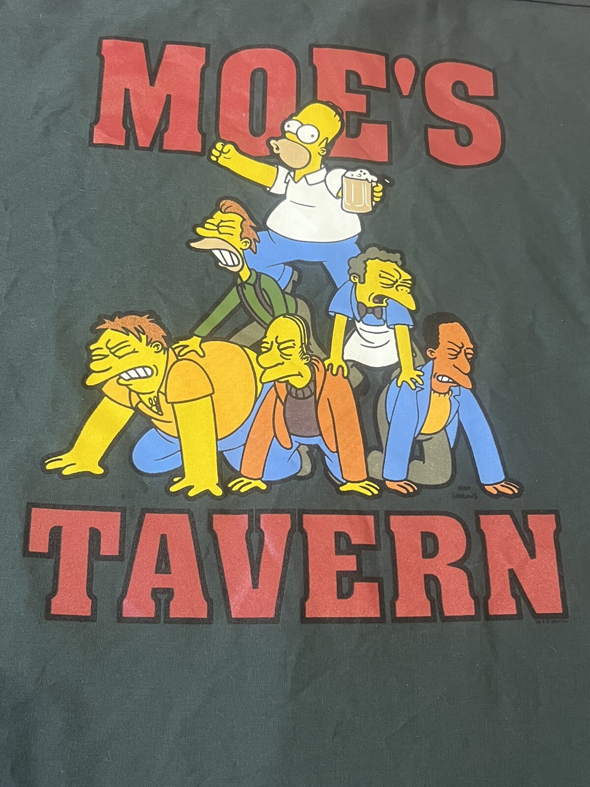 SIMPSONS MOE’S TAVERN Button Front Shirt Mens XL GET … - Gem