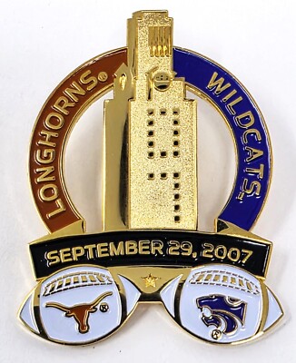 September 29, 2007, Texas Longhorns vs Kansas State Wildcats Lapel Pin ...