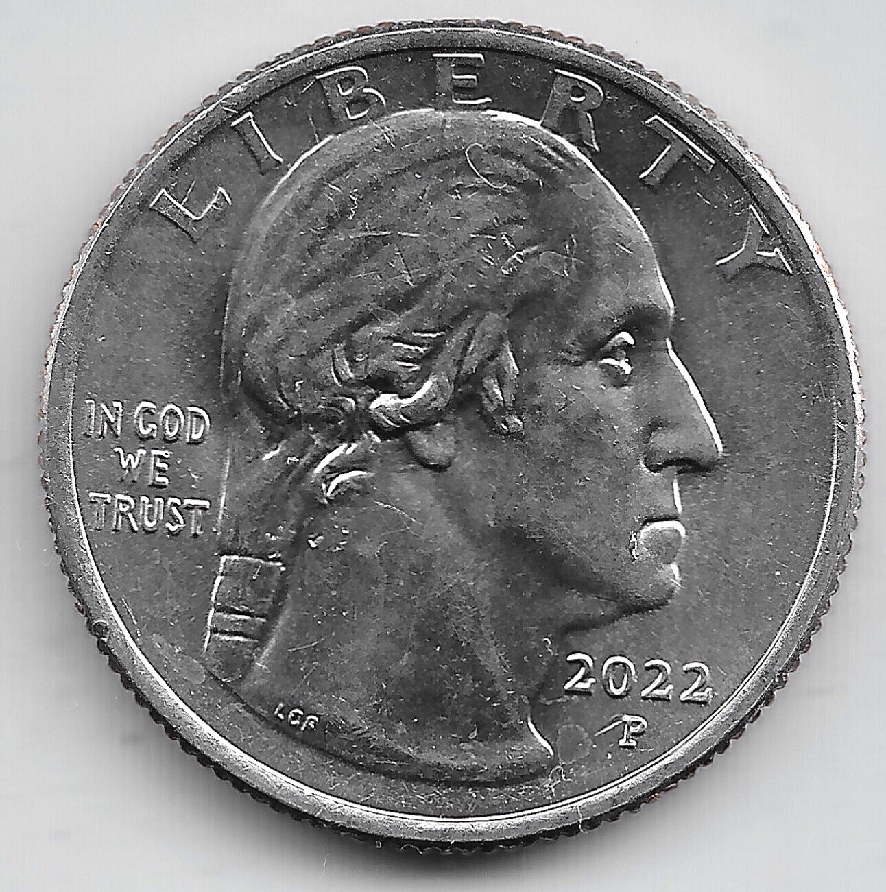 2022 P American Women Quarter Error Drooling George Flower Hair Ghost ...